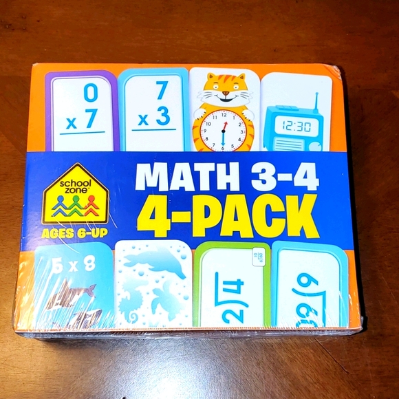 School Zone | Other | Math Flashcards Grade 345 4 Pack | Poshmark